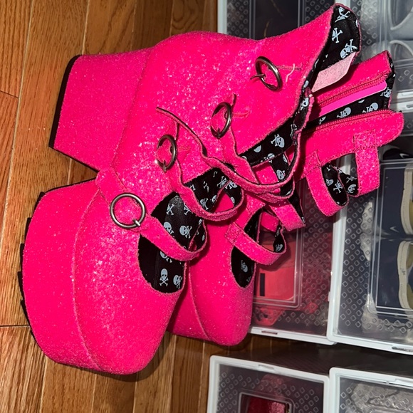 Shoes | Pink Platform Boots | Poshmark